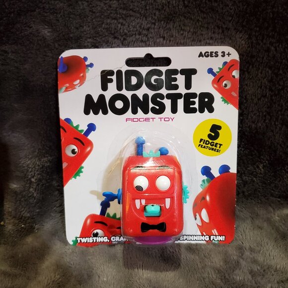 Toys | Fidget Monster Toy Twist Cranks Clicks Spins Reduce Stress ...